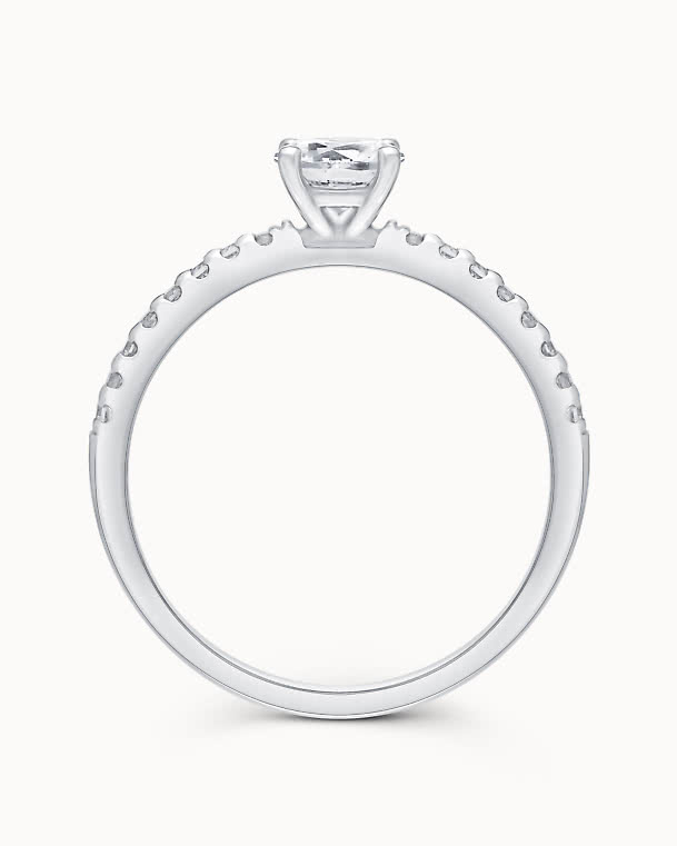 Fredrica | Engagement ring | Side-stone ring with diamonds | VANBRUUN